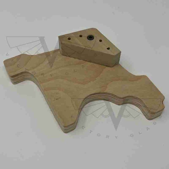 Wurlitzer 1015 Animation Assembly Left Wood Support Block - Victory Glass