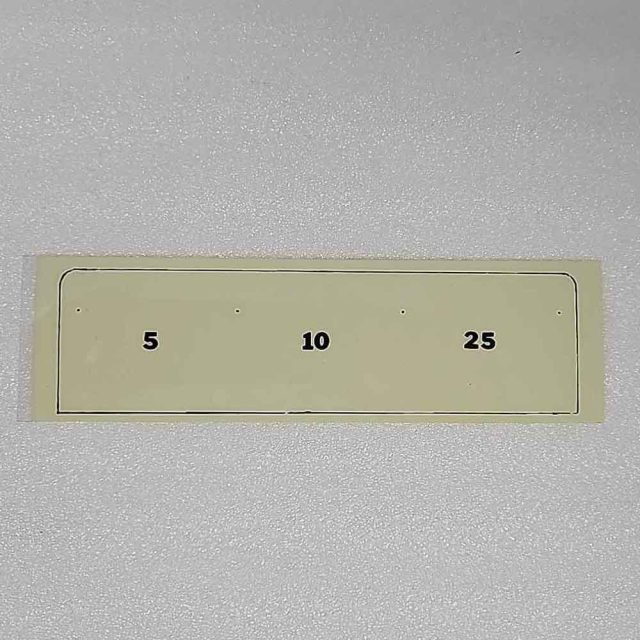 Wurlitzer 500/600 Coin Plastic (5c-10c-25c) - Victory Glass