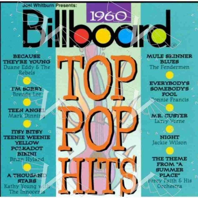 Billboard Top Pop Hits of 1960 CD - Victory Glass