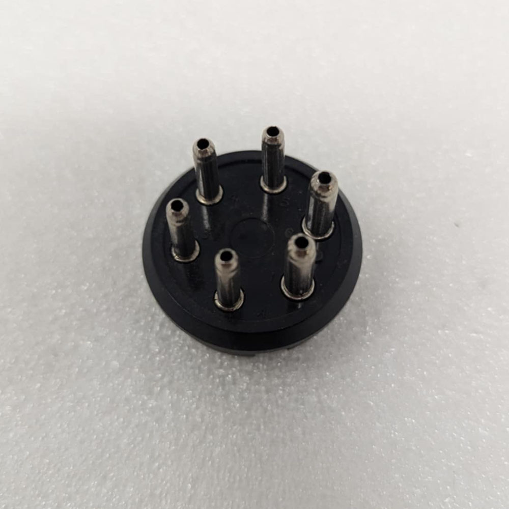 Large 6 Pin Bakelite Plug - Victory Glass